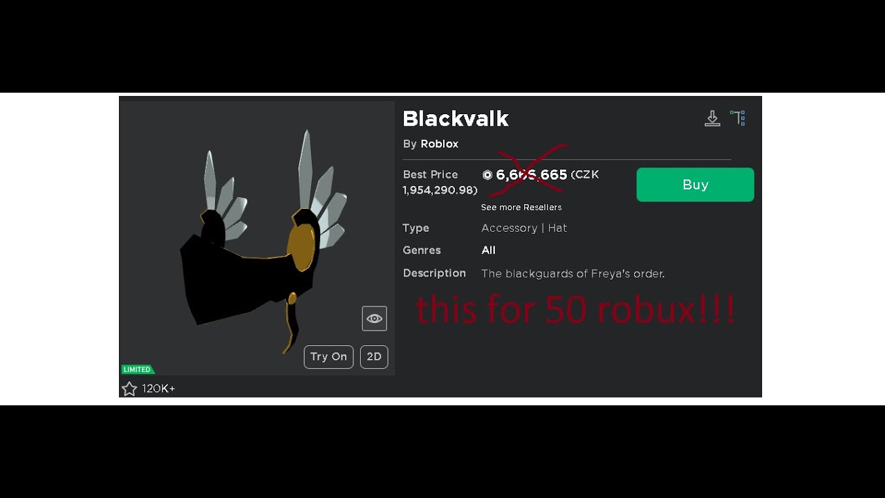 how to get blackvalk for only 50 robux!!! (tutorial) - YouTube