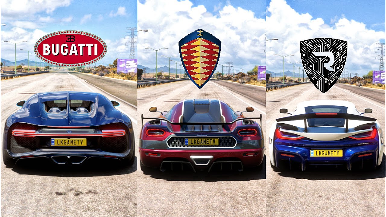 FH5 DRAG RACE! Chiron Vs Agera Rs Vs Nevera - YouTube