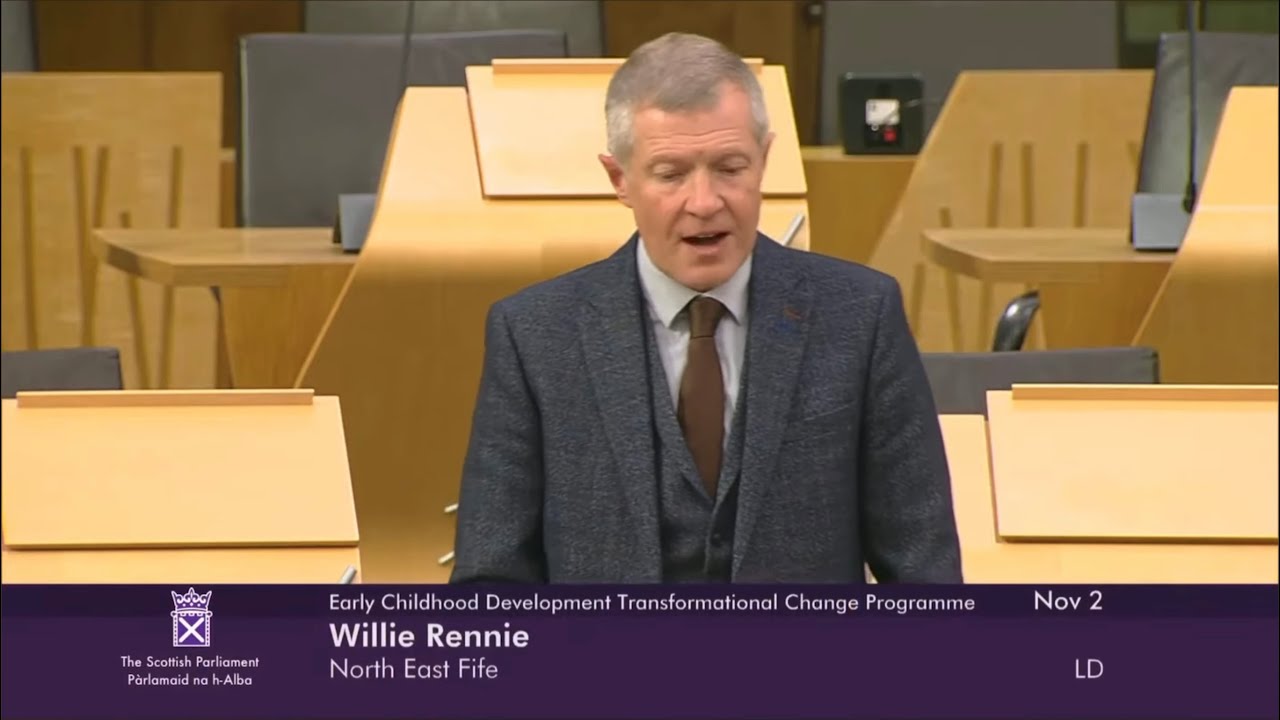 Willie Rennie - Early Childhood Development Transformational Change Programme 2 Nov 2023 - YouTube