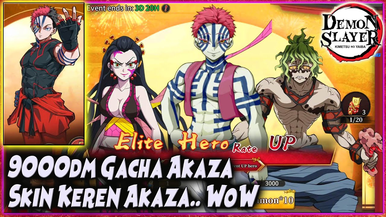 9000dm GACHA AKAZA | SKIN AKAZA Rilis | FITUR: COIN 😘 DEMON SLAYER ...