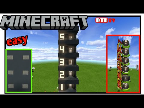 instructions for making an elevator choose floors in Minecraft #95