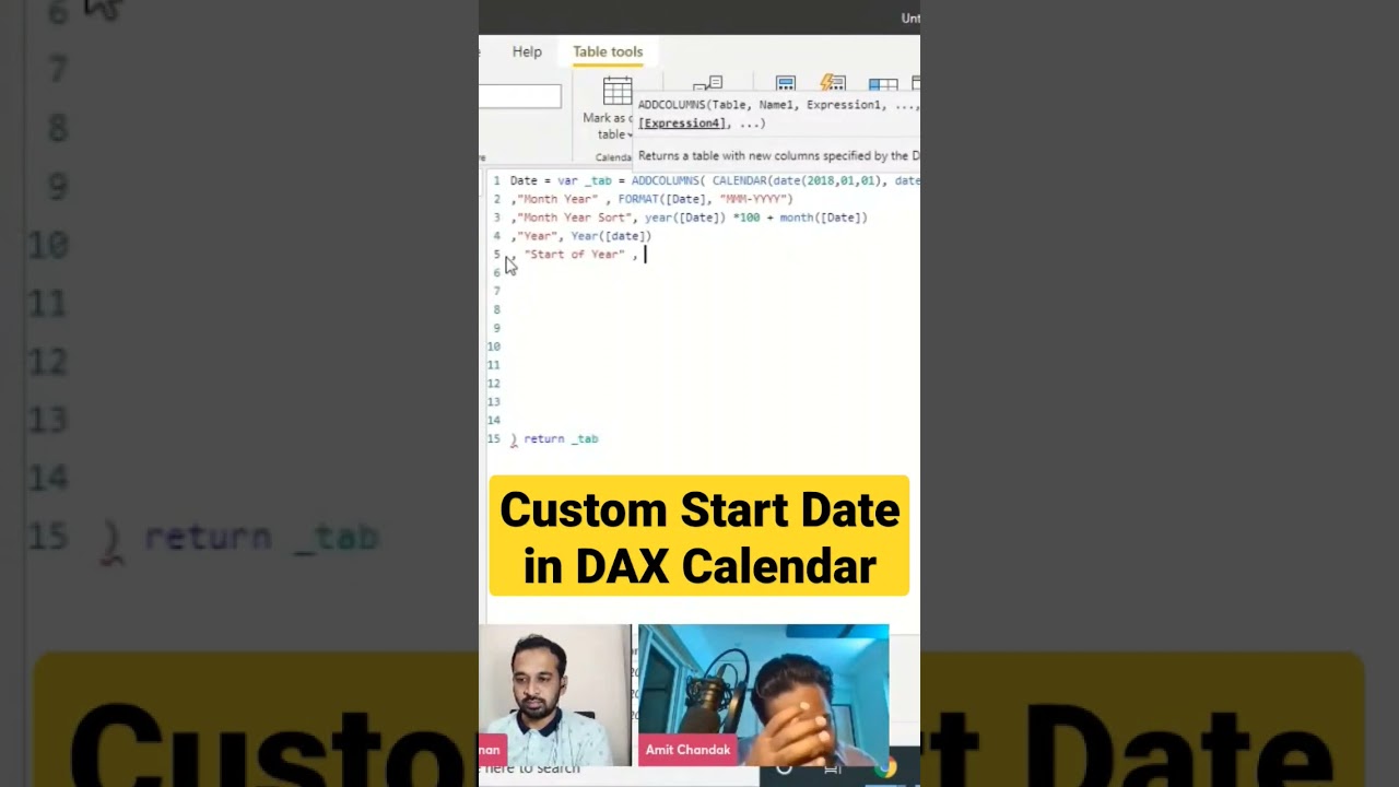 custom calendar start amd end date in DAX by taik18 and amit chandak ...