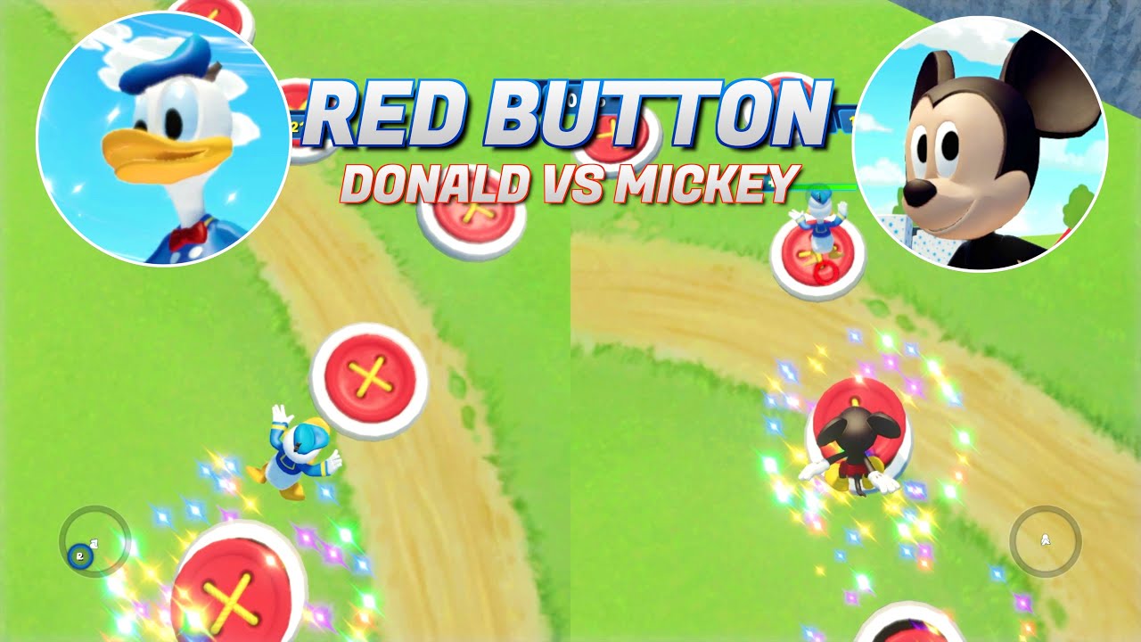Donald Duck vs Mickey Mouse | Red Button Run 3 - YouTube