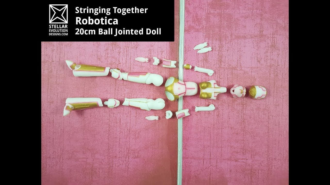 Stringing 20 cm Resin Robotica Ball Jointed Doll - YouTube