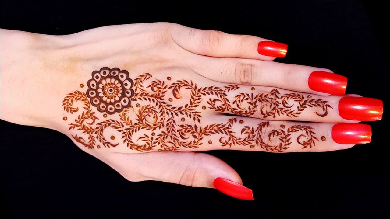 Graceful Henna Vines | henna leaves || spiral vines henna tutorial ...