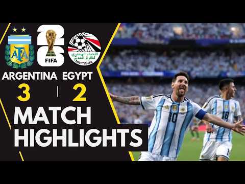 ARGENTINA 3-2 EGYPT Highlights & All Goals | FIFA World Cup 2026 | Round of 16