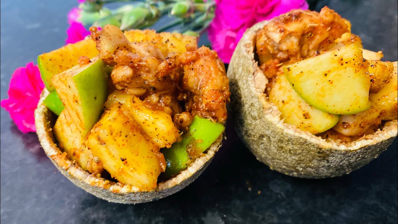 Sri Lankan mixed fruit achcharu/ picke / street food - YouTube