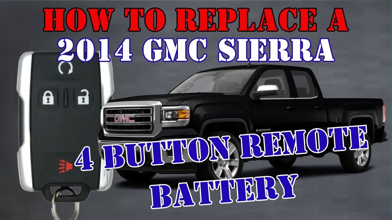 How to replace a 2014 GMC Sierra 4 Button remote battery - YouTube