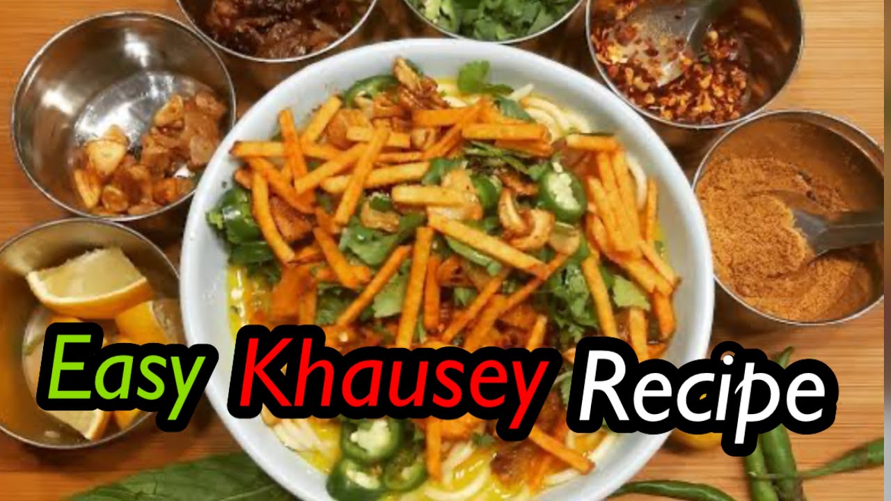 How to make Khausey 🍜 simple and easy recipe - YouTube