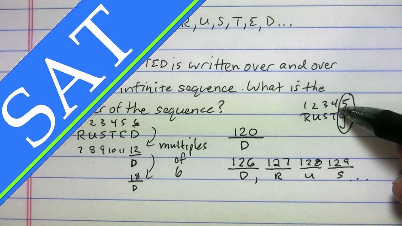 SAT - Sequences - YouTube