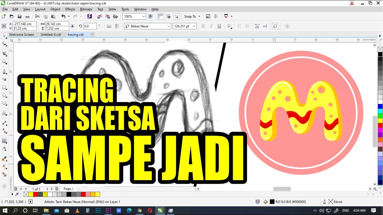 Tracing Image CorelDraw tutorial - YouTube