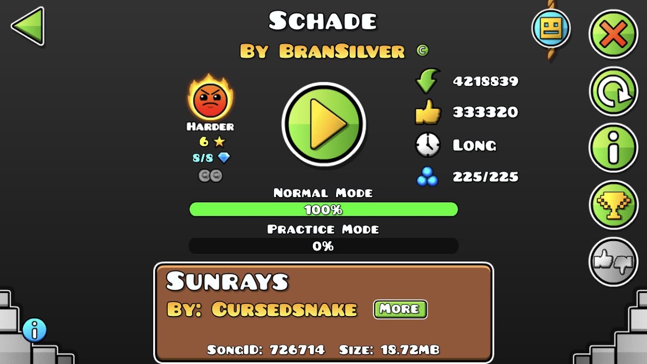 GEOMETRY DASH SCHADE (MAGIC GAUNTLET) 100% LEVEL COMPLETE 👍🏻 - YouTube