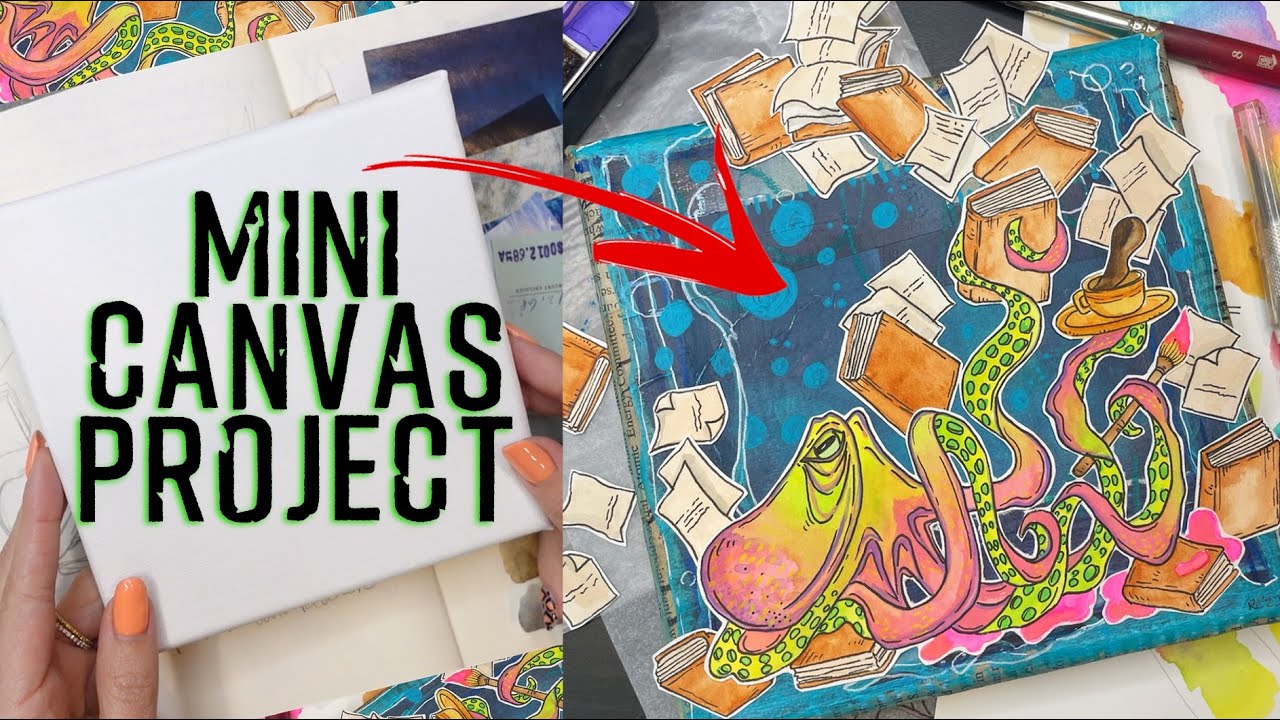Mini Canvas Project (year two!) | ART WITH ME - YouTube