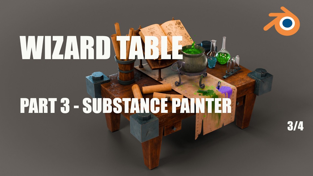 Texturing Wizard's Table | Part 3 - YouTube