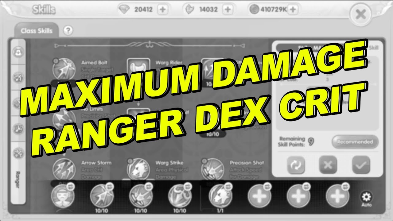 SET SKILL RANGER DEX FOR MVP | RAGNAROK X NEXT GENERATION | #ROX - YouTube