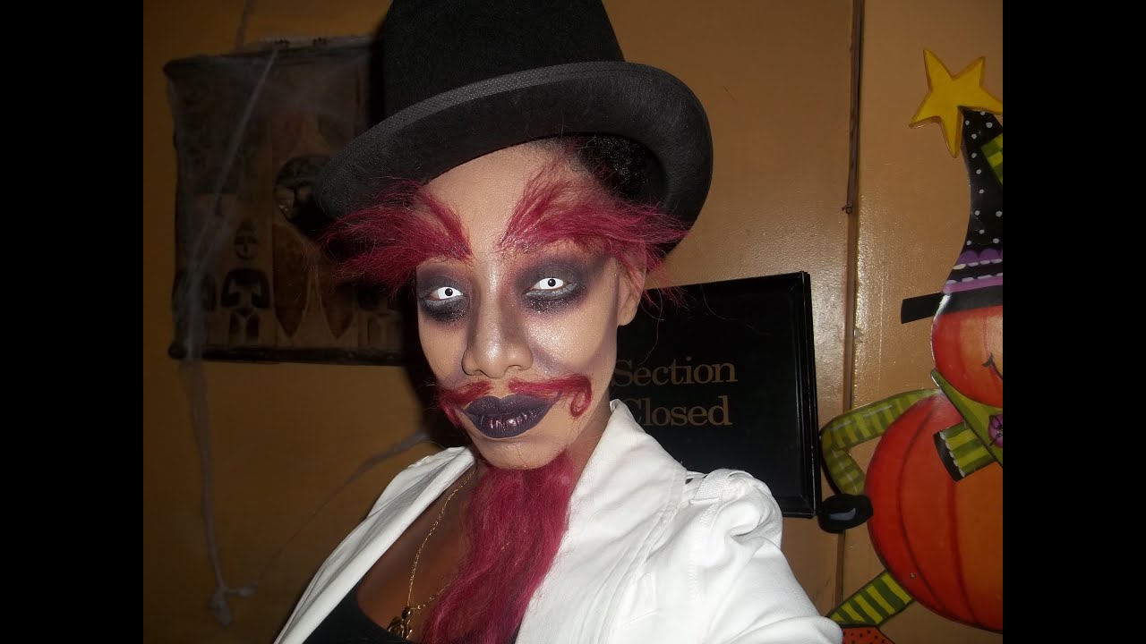 Halloween : Ring master (Circus freak) make up tutorial video #5 - YouTube