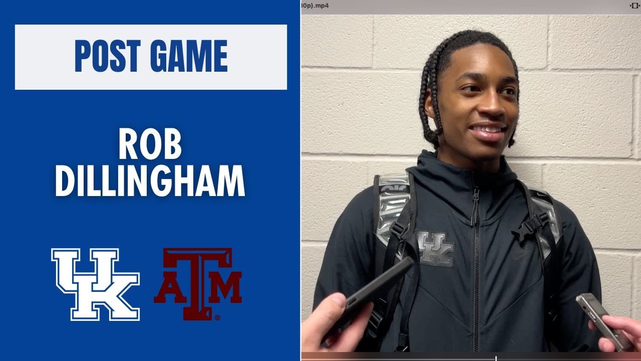 Rob Dillingham talks Kentucky's loss to Texas A&M - YouTube