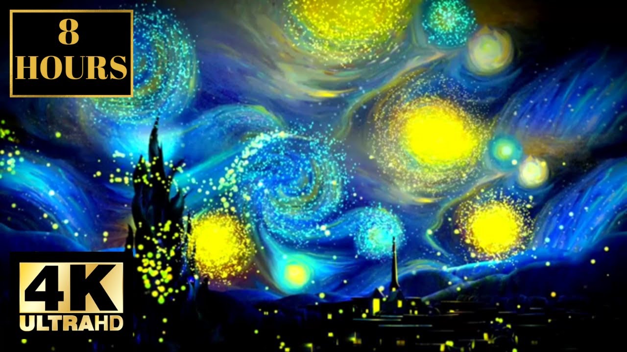 Vincent Van Gogh Starry Night Moving 3D Animation Wallpaper Screensaver ...