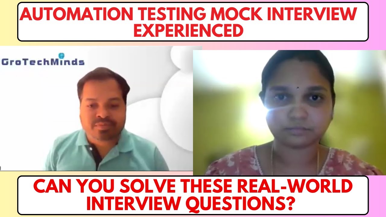 How to Crack an Automation Testing Interview | Mock Session | Mock ...
