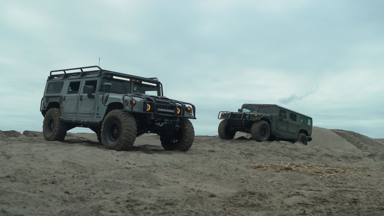 MILITARY H1 HUMMERS OFFROADING! - YouTube