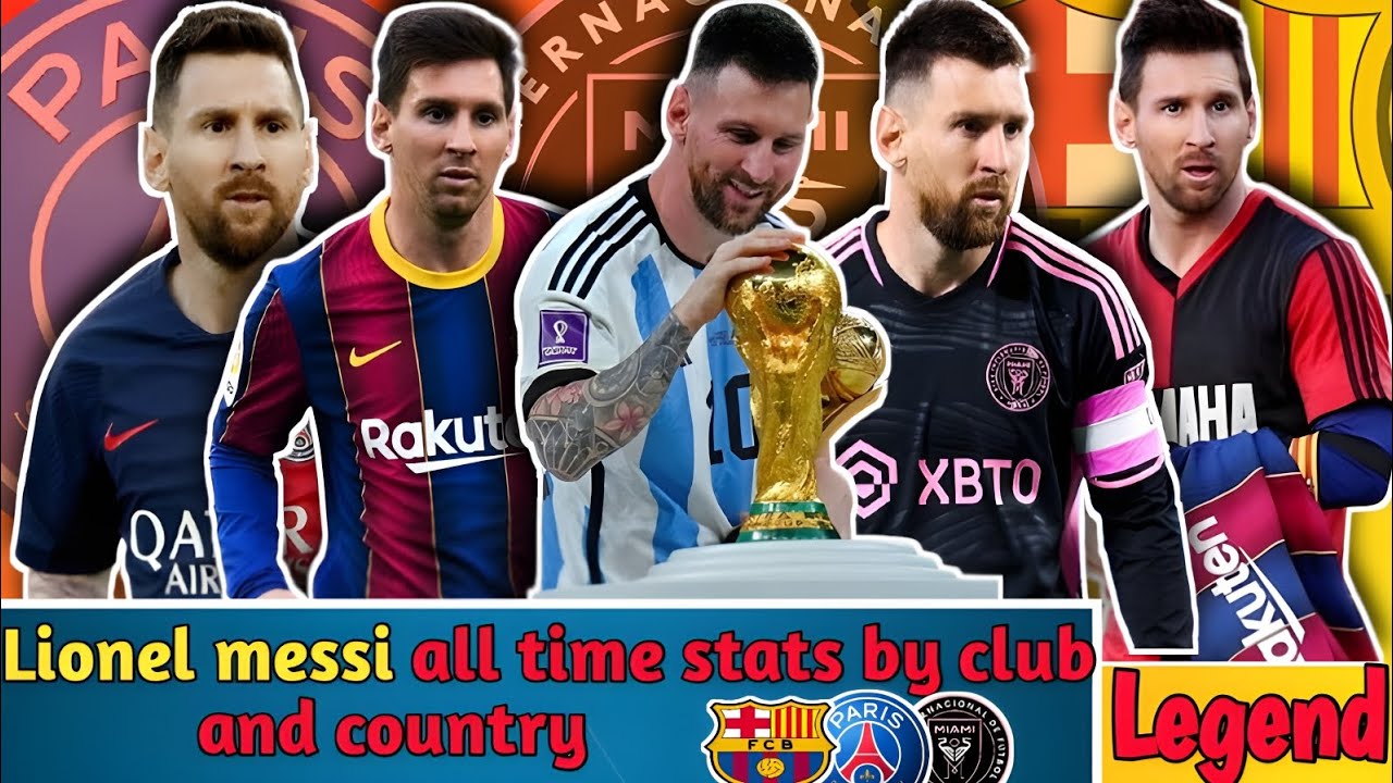 God of football lionel messi all time stats for club and country/clubs ...