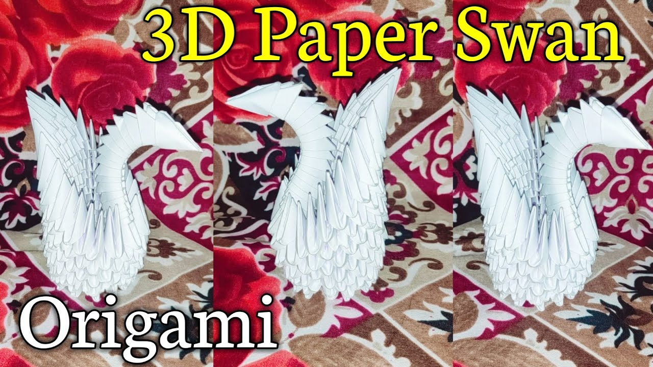 DIY Origami Paper Swan || How To Make 3D Paper Swan || SNV all in one # ...