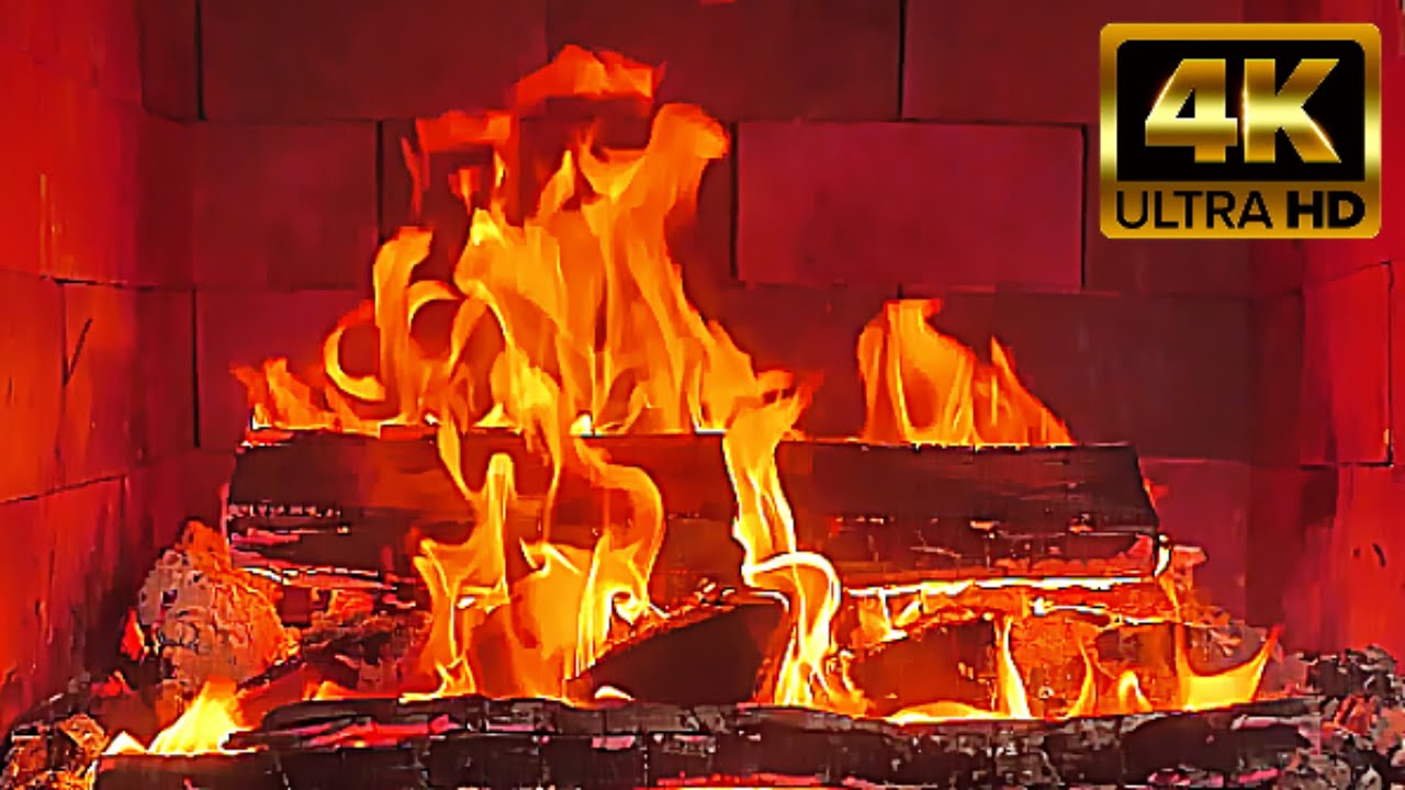 🔥 4K Ultra HD Fireplace: Crackling Sounds for Relaxation - YouTube
