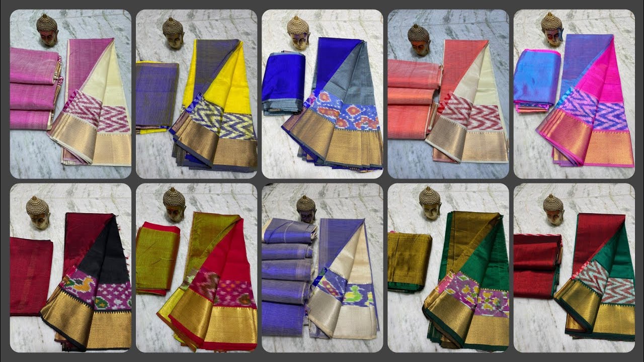 Big Pochampalli Border Plain Pattu Sarees By Netha Cheera | Mangalagiri ...