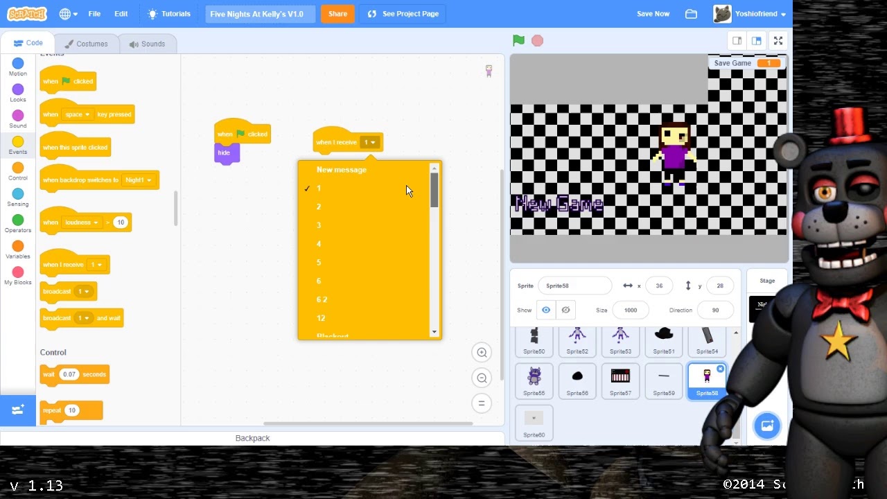 Making Fnaf FanGame On Scratch Part 17 Warning A Little More Advanced ...