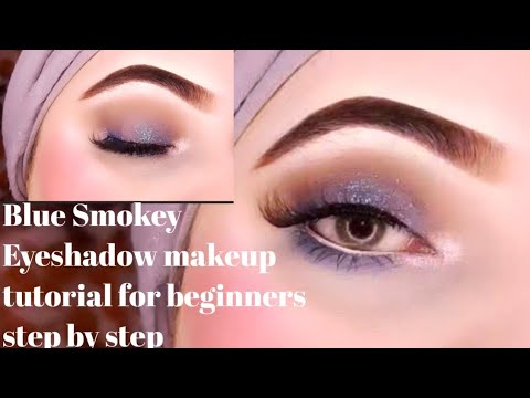 Blue Smokey Eyeshadow makeup tutorial for beginners step by step ...