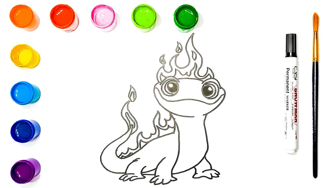 HOW TO DRAWING AND COLORING BRUNI IN FROZEN 2 | LET'S DRAWING TOGETHER ...