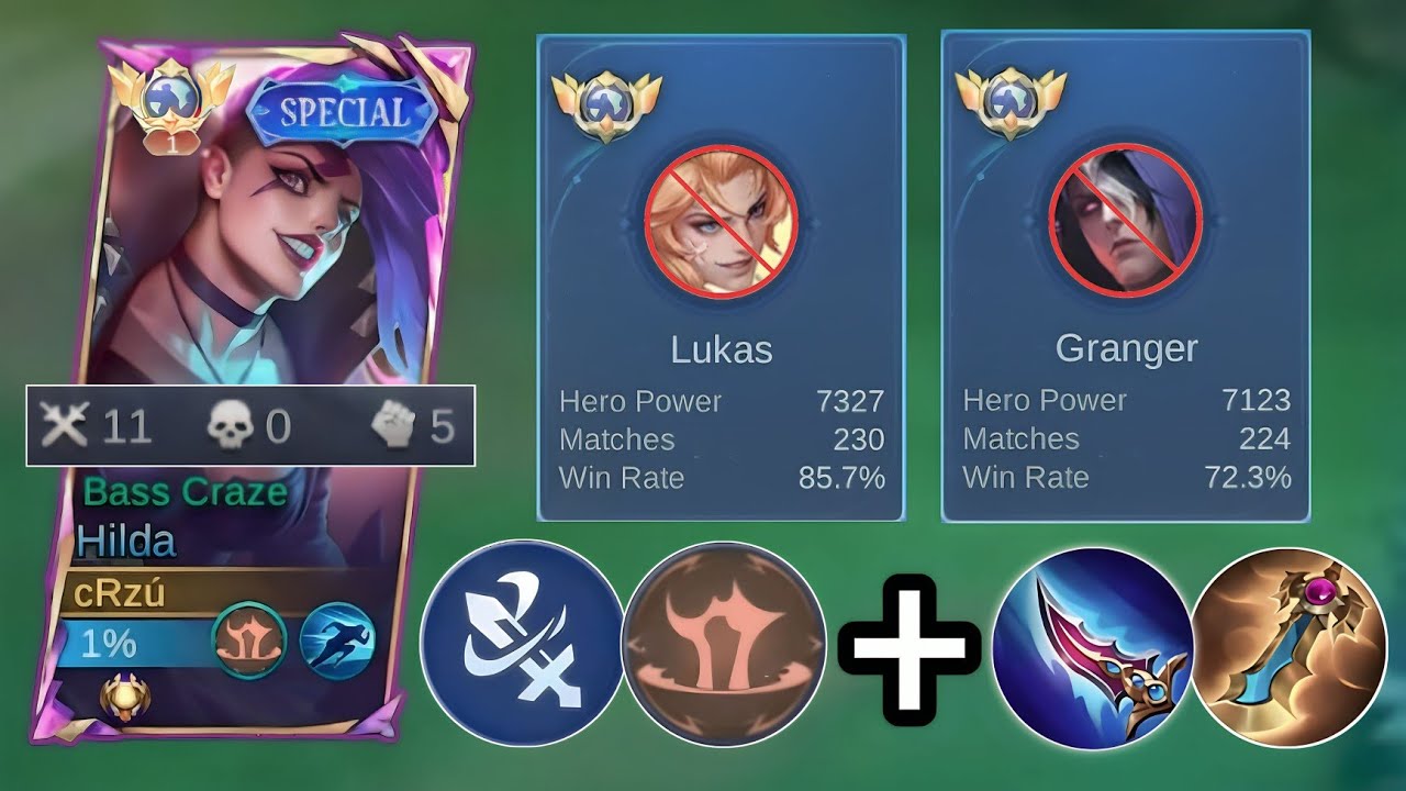 New Season Exp Lane Monster Meta 🔥 Hilda Meta Build 2025 | Mobile ...
