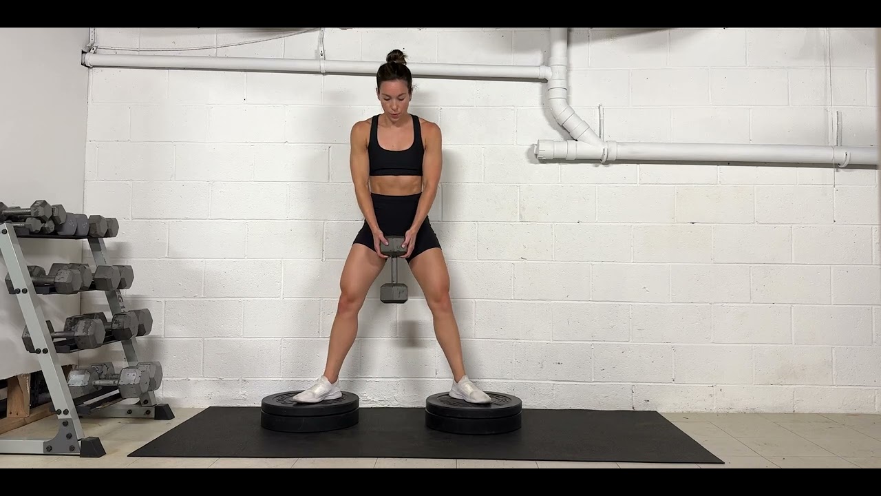 Elevated Sumo Squat + 3 Second Pause - YouTube