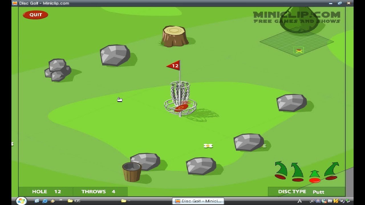 Disc Golf (Flash game 200?) - YouTube