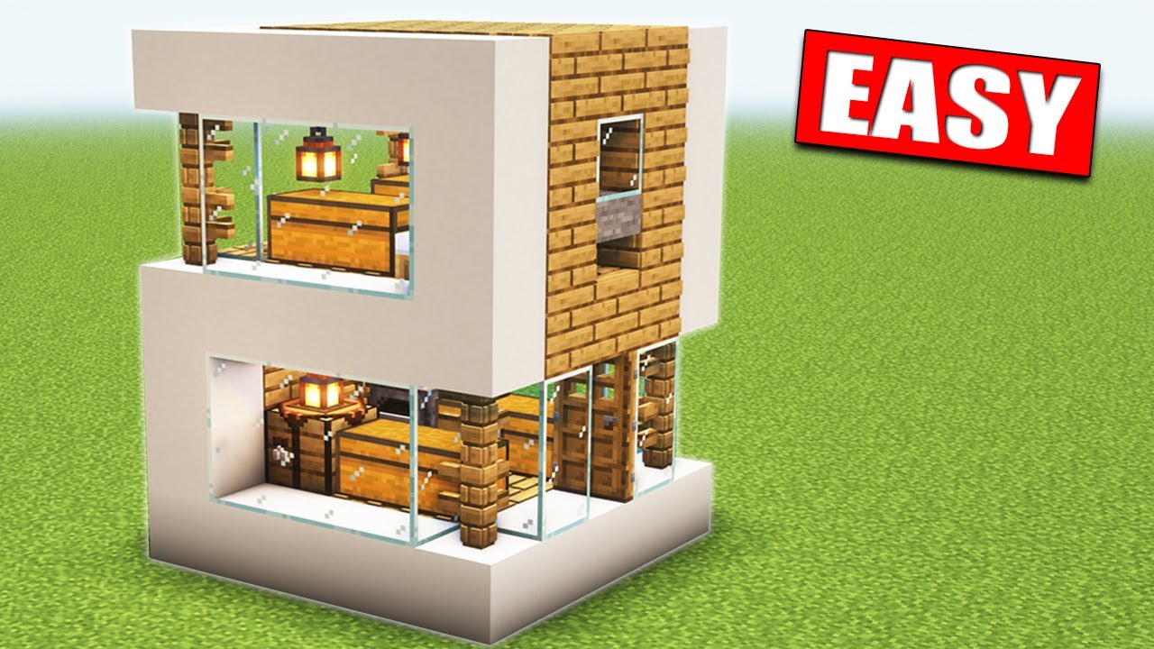 Minecraft: Easy Modern House Tutorial ⚒️ - YouTube