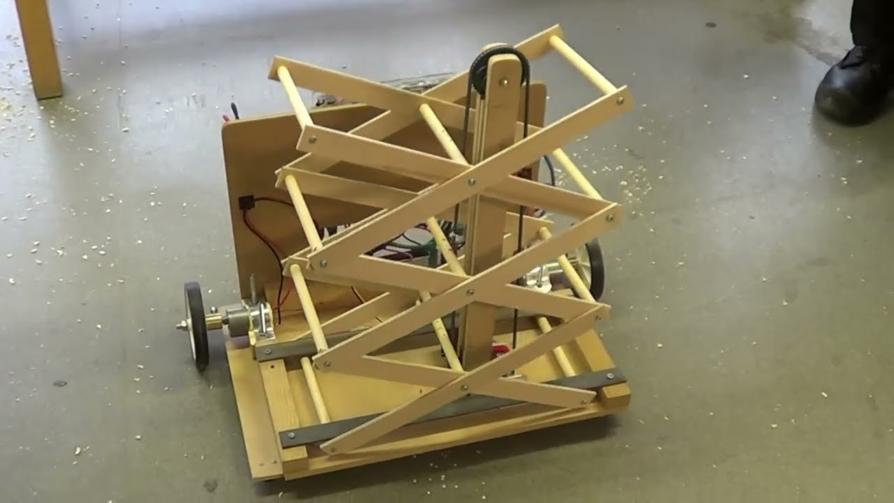 Student Robotics - ThunderBots - Scissor Lift prototype with pulley ...