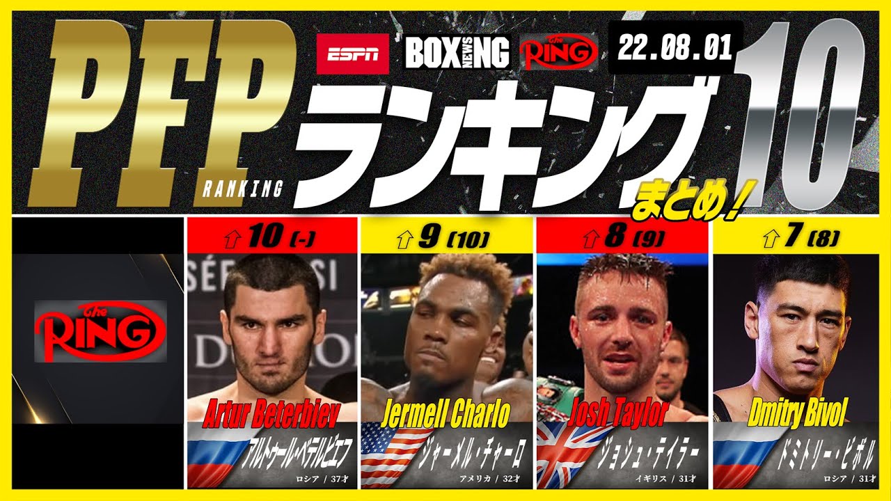 [22年8月1日時点] ボクシング PFPランキング 3誌比較！ ／ [Aug. 1. 2022] PFP Ranking ...