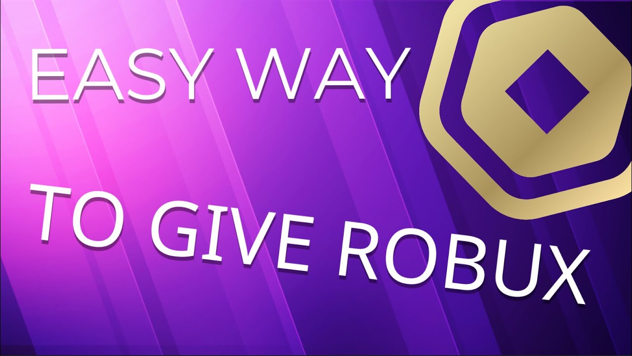 EASY WAY TO GIVE SOMEONE ROBUX! (SO SIMPLE!) - YouTube