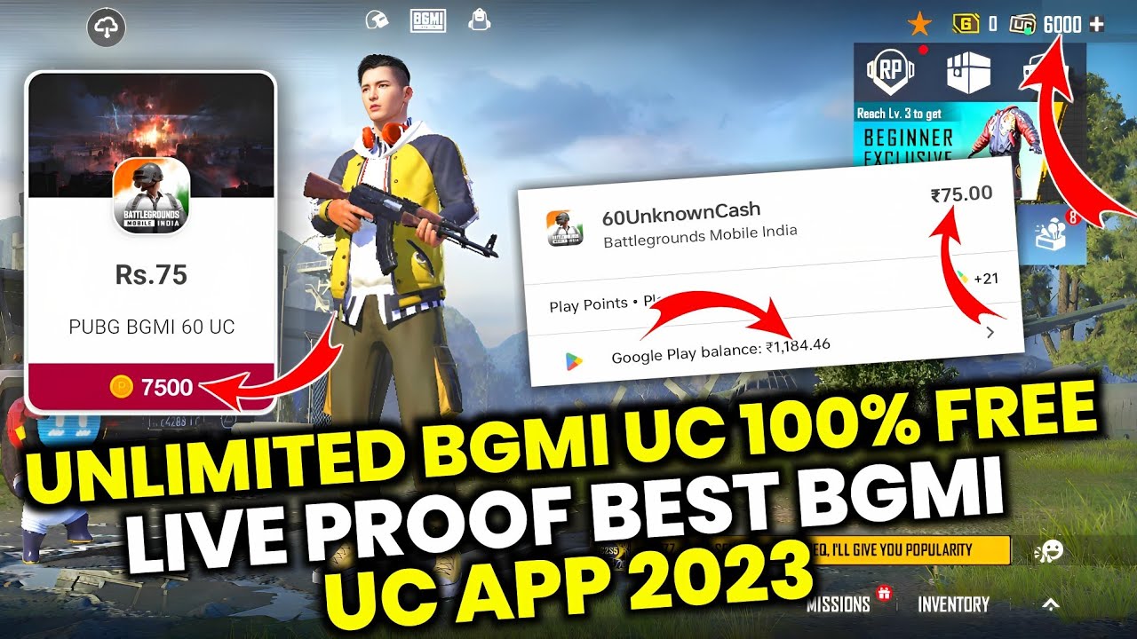 No Paytm - How To Get Free BGMI UC | How To Get Free UC In BGMI 2023 ...