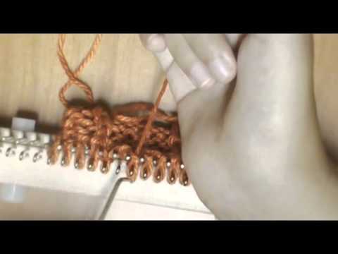 CDD or center double decrease on a loom - YouTube
