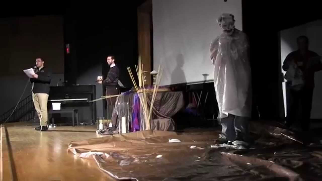 Jim Antal gets pie'd for divestment at Super Saturday - YouTube