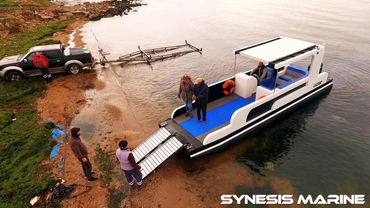 Synesis Ascene ATV Carrier Pontoon Boat - YouTube