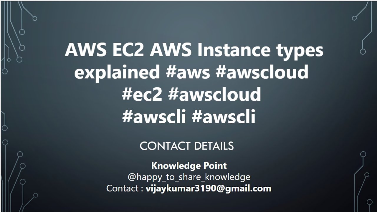 2 Aws Ec2 Aws Instance Types Explained Aws Awscloud Ec2 Youtube