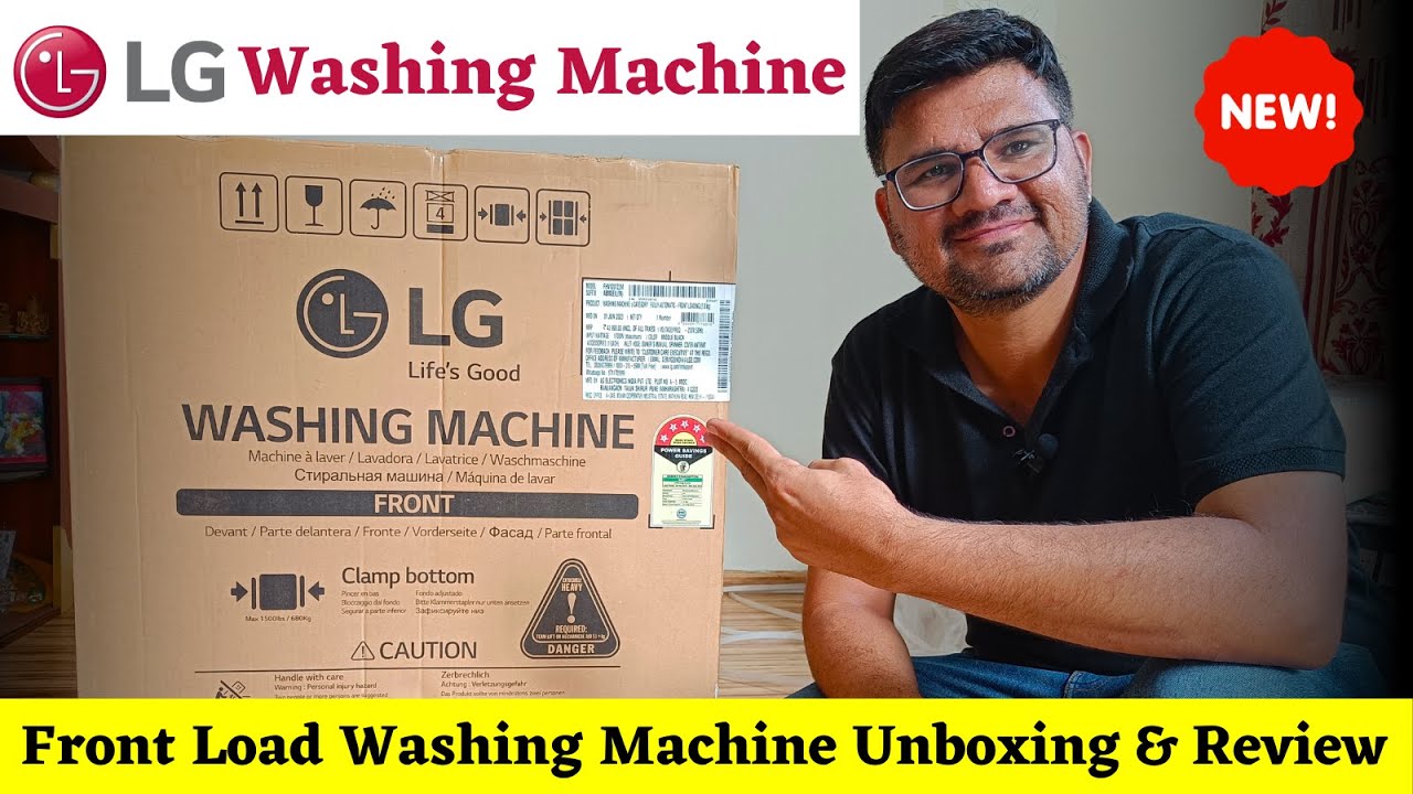 Lg Front Load Washing Machine Unboxing Review & Installation⚡Lg Washing ...
