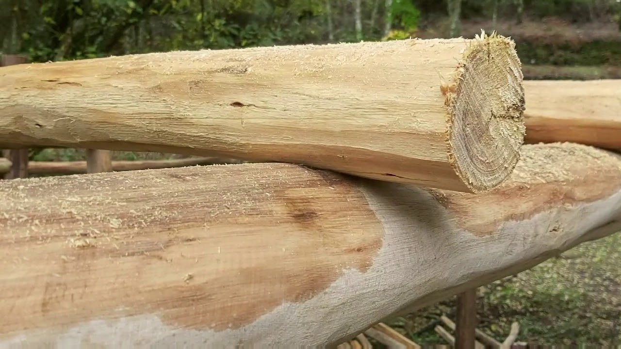 The Round House Mezzanine Roof Beams Go In. - YouTube