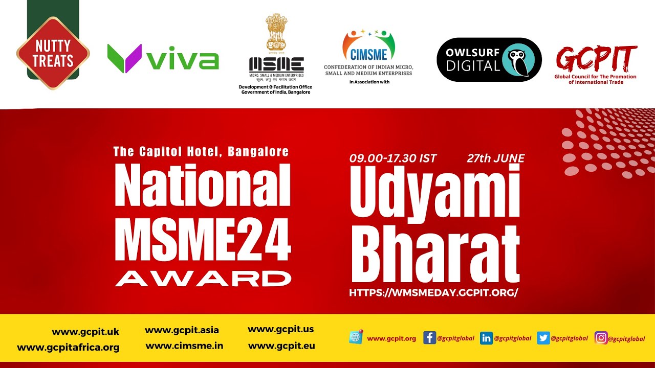 National MSME Award 2024 - YouTube