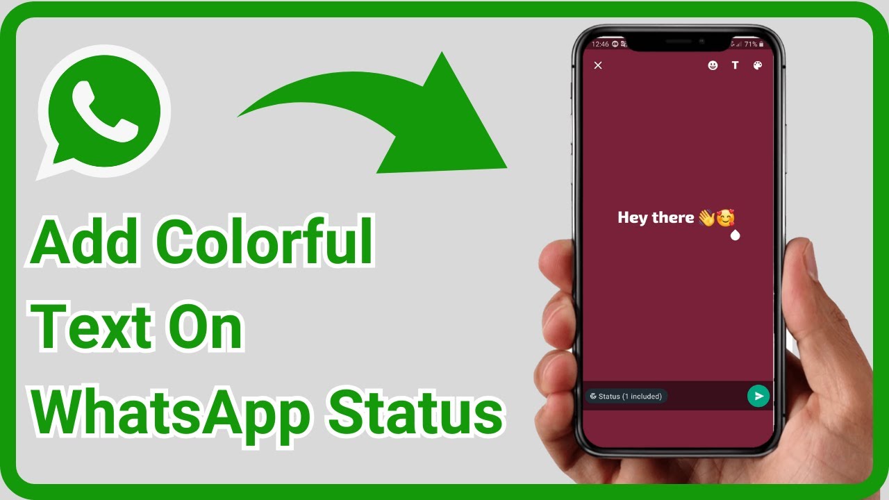 How To Add Colorful Text On WhatsApp Status - YouTube