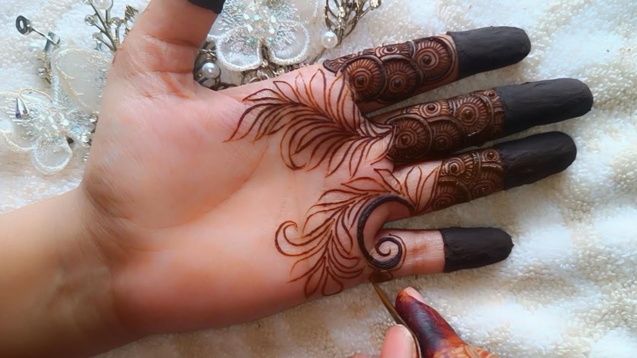 Bold Gulf Dubai Mehndi Design | Step by Step Tutorial | Simple Eid ...