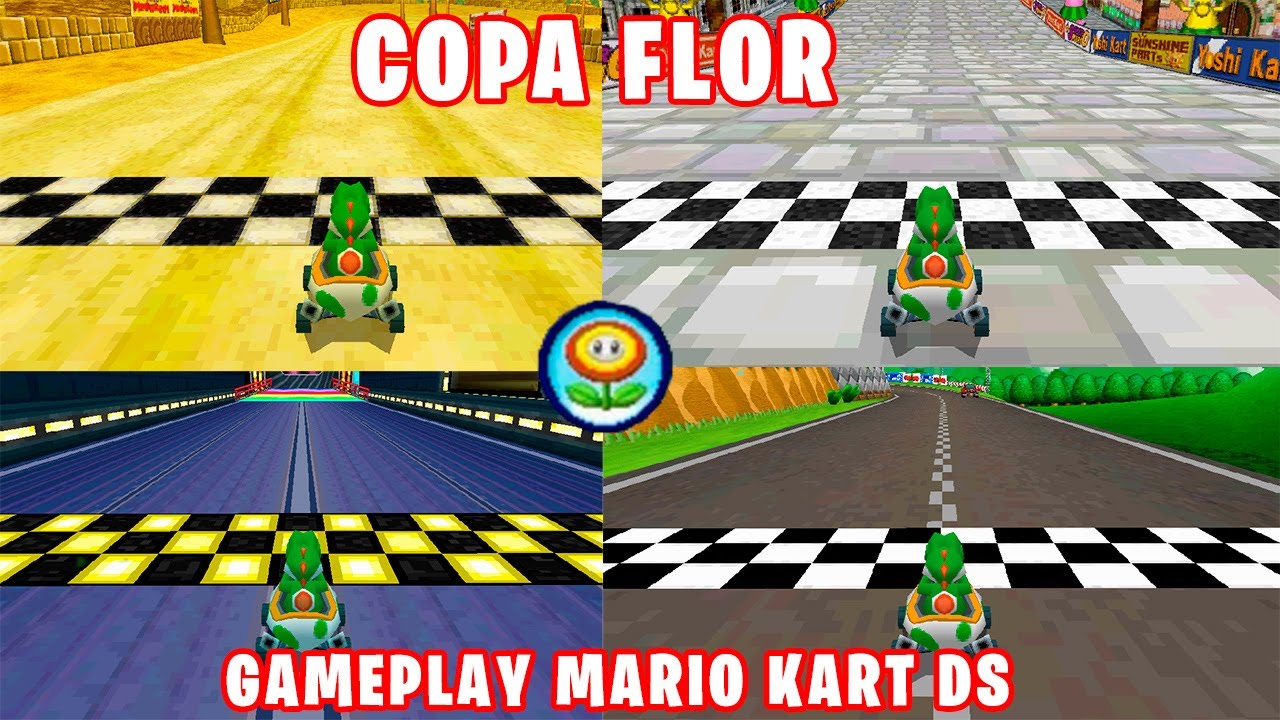 Mario Kart DS Copa Flor 100cc Gameplay 1080p 60fps (Yoshi) - YouTube