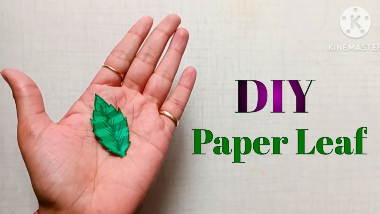 DIY paper leaf/how to make paper leaf 🍃🍀#paperleaf #craft - YouTube